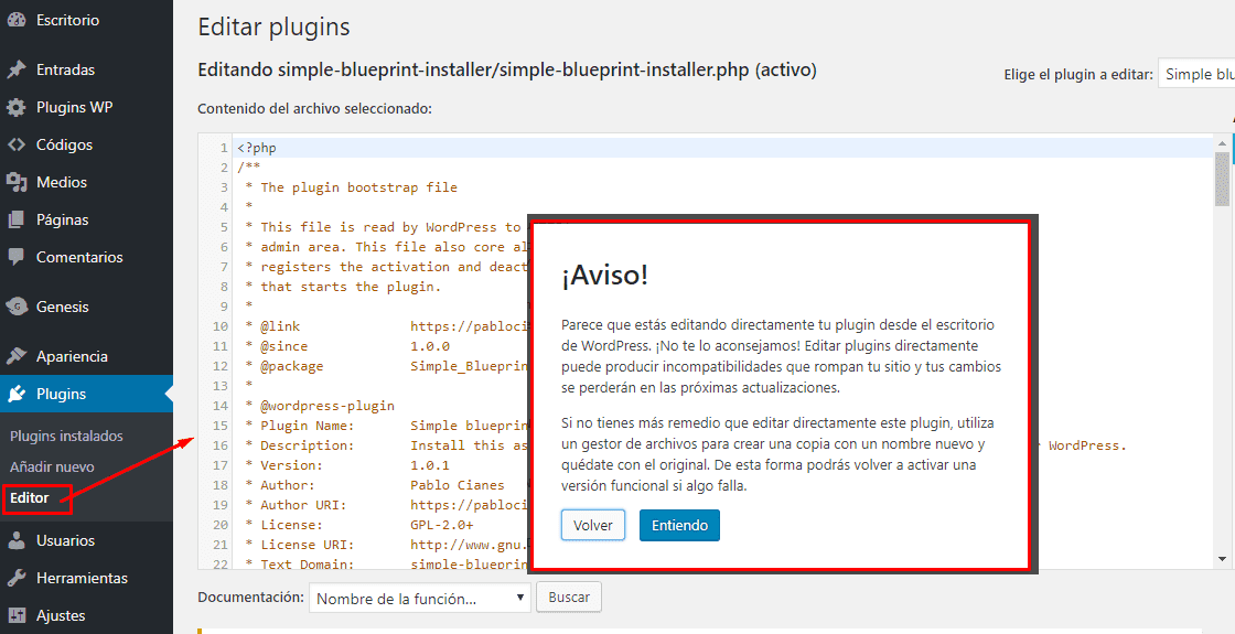 ¿Cómo desactivar el editor de código del panel de WordPress ...
